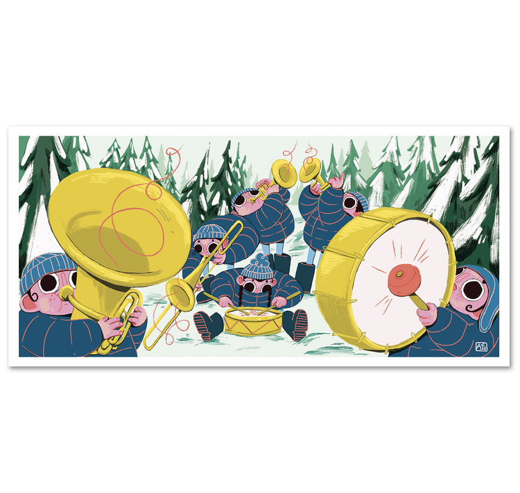 Amélie Cochet - Postkarte "Winter Band" – supportyourlocalartist.ch