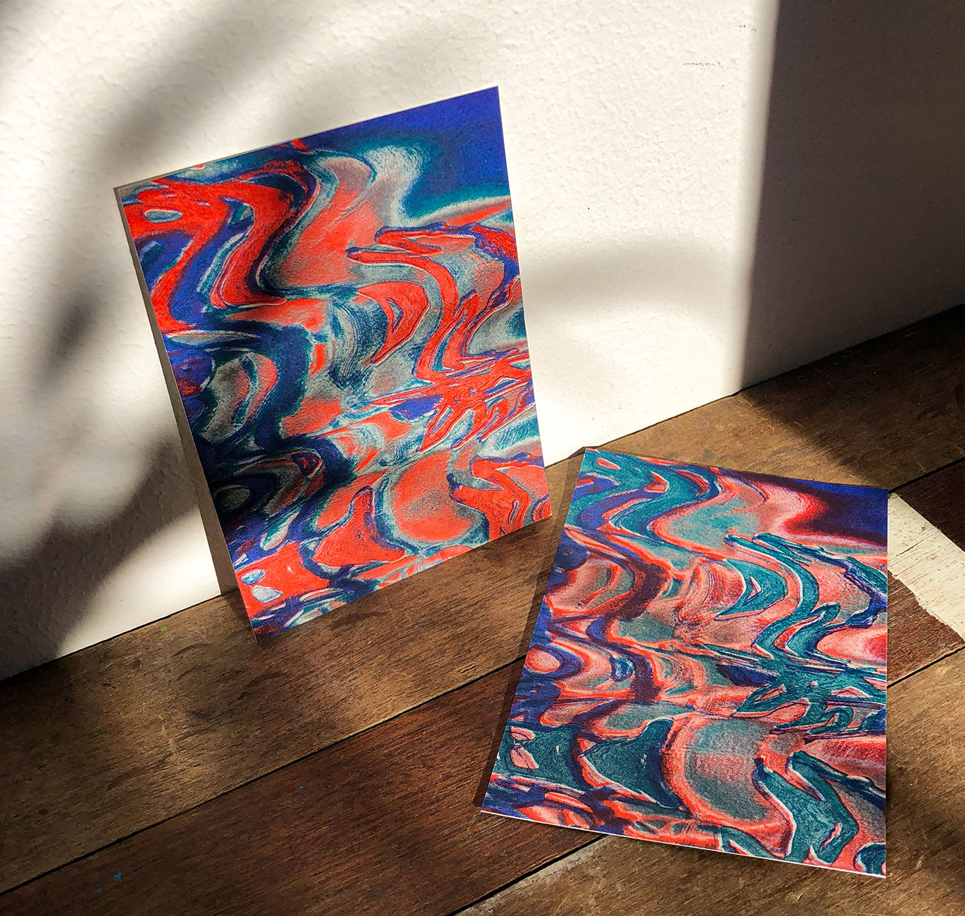 Aline Meier - Riso Postkarten A6 – 2er Set "BAD LIAR"